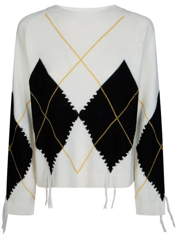 Pinko Argyle Knit Sweater