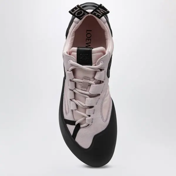 Loewe Grip Sneakers In Nylon And Suede - Pink