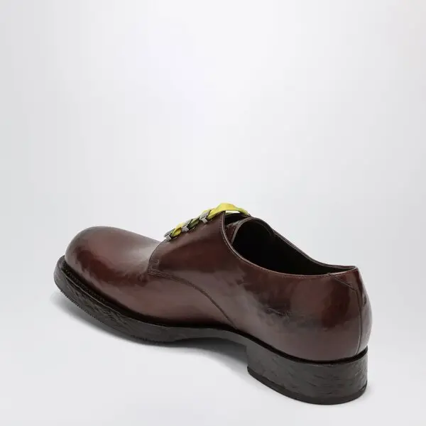 Prada Aged Leather Lace-up Shoes