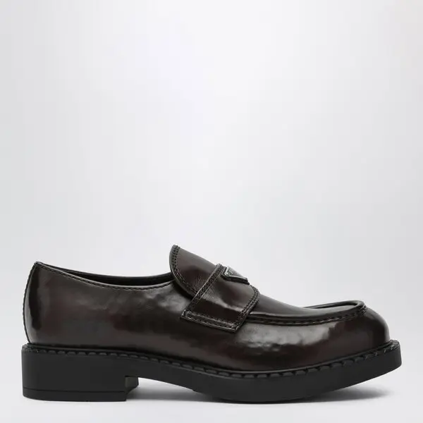 Prada Chocolate Leather Loafers