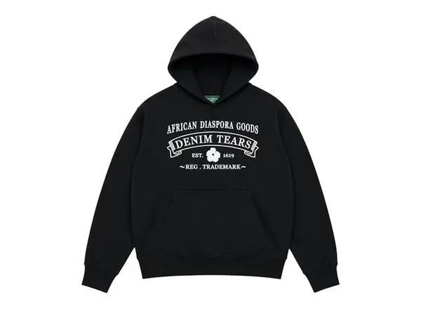 DENIM TEARS Adg Hoodiein - Black/white