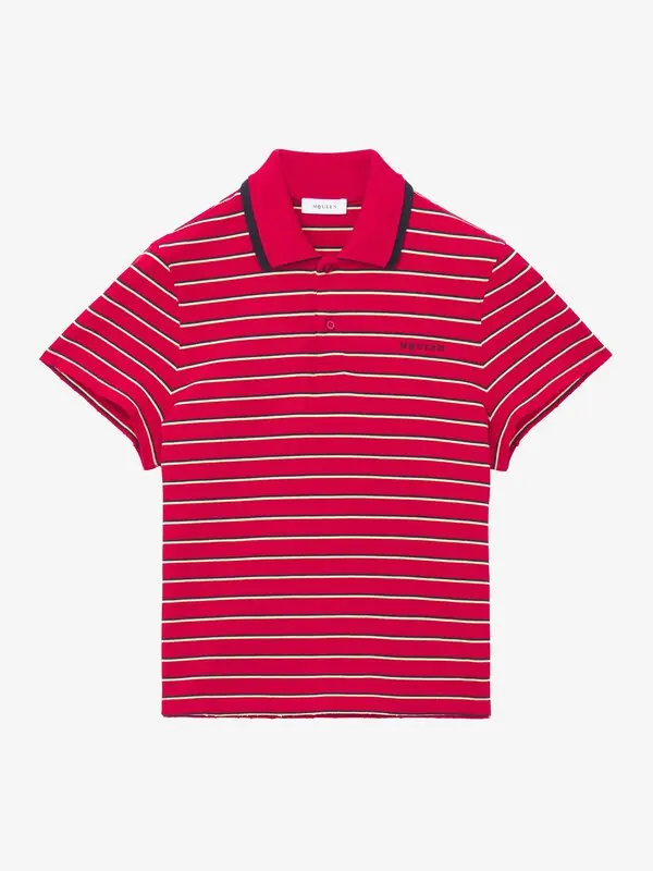Alexander McQueen Striped Polo Shirt - Red