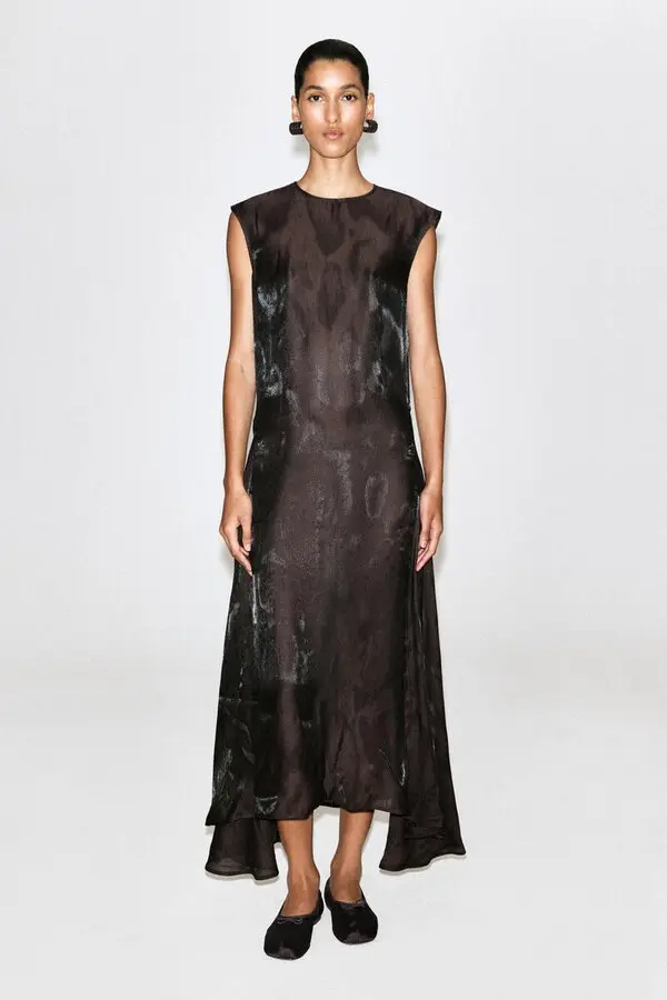 Cos Animal-jacquard Midi Dress