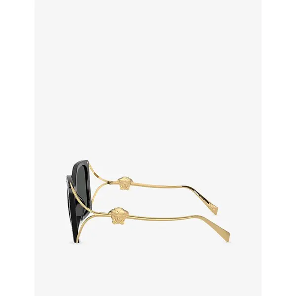 Versace Square Frame Sunglasses With Logo Detail