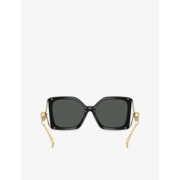 Versace Square Frame Sunglasses With Logo Detail