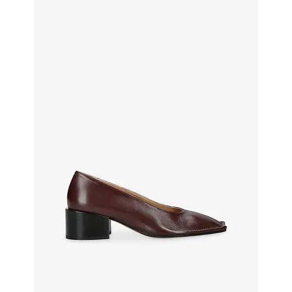 MAISON MARGIELA Piped Leather Heeled Pumps
