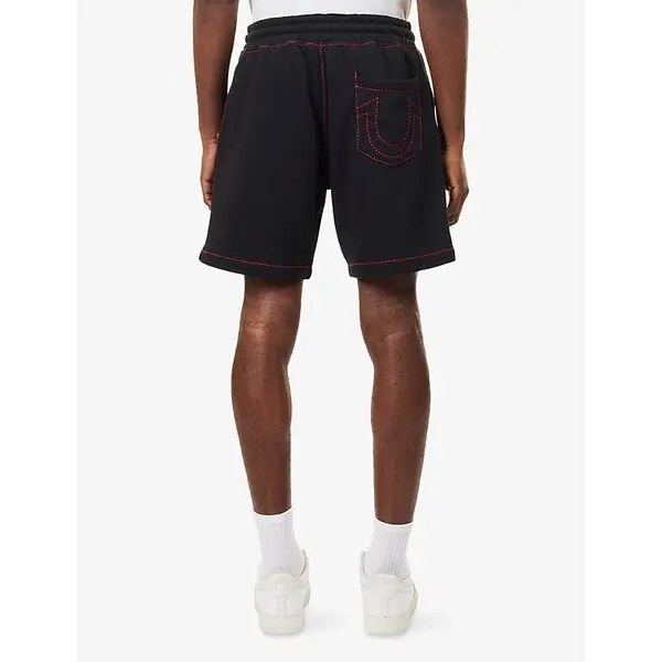 True Religion Buddha Logo Cotton Blend Shorts