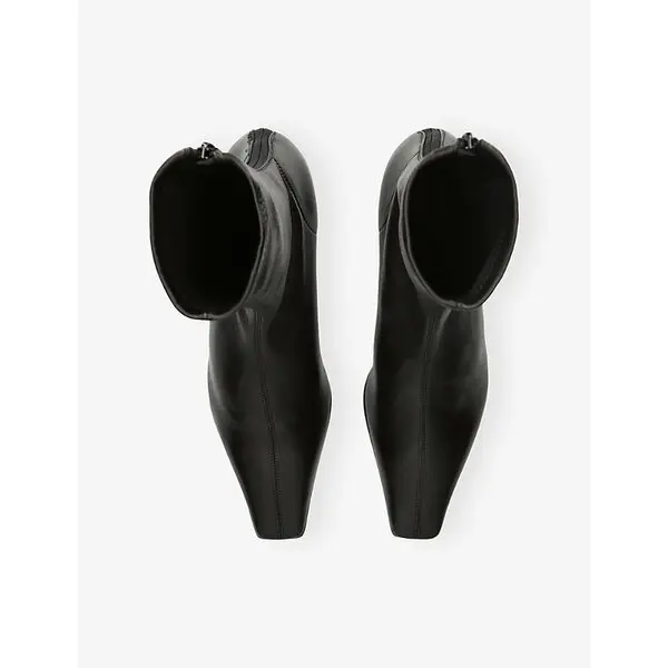 Khaite Arizona Leather Ankle Boots - Black