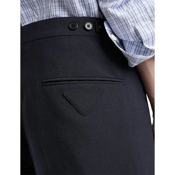 Prada Pressed Wool-blend Bermuda Shorts