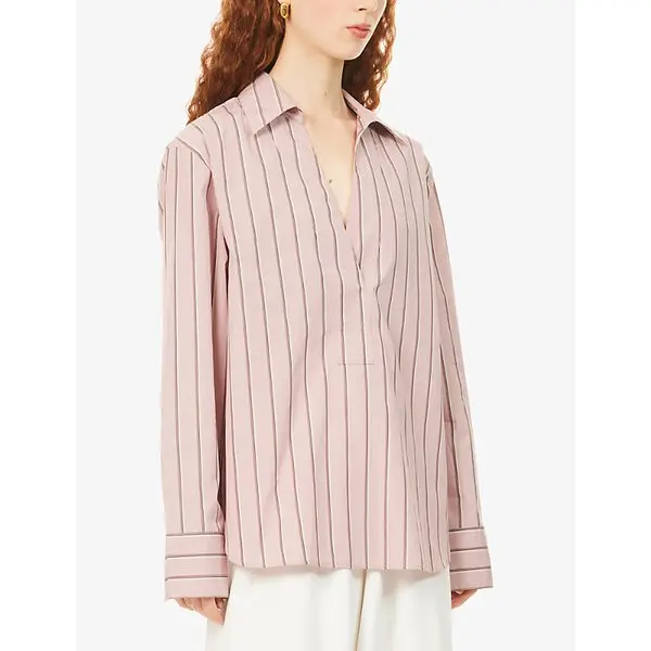 Vince Striped Relaxed-fit Cotton Shirt