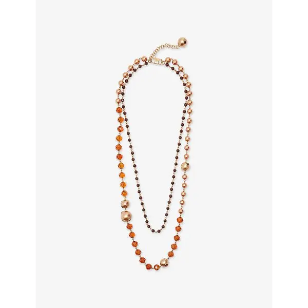 Max Mara Layered Bead Necklace - Gold