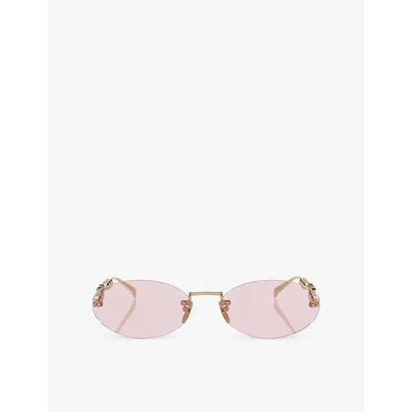 Gucci Rimless Round Metal Sunglasses - Gold