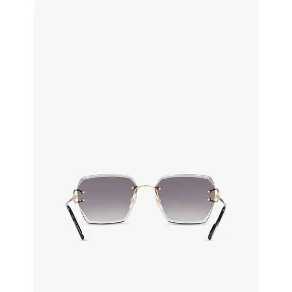 Cartier Square-frame Metal Sunglasses