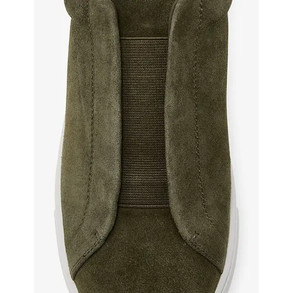REISS Emil Suede Slip-on Trainers