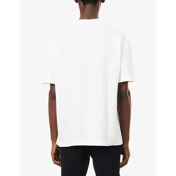 ARNE Relaxed-fit Waffle Woven T-shirt - White