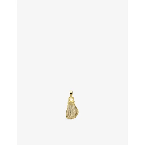 GLD Iced Boxing Glove Pendant 18ct -plated - Gold