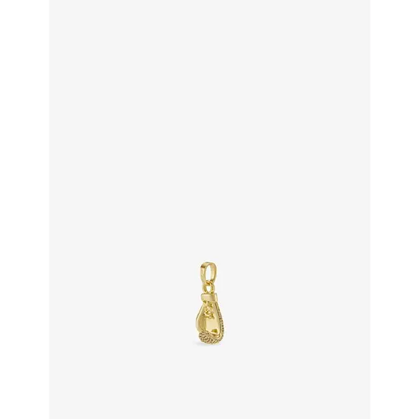 GLD Iced Boxing Glove Pendant 18ct -plated