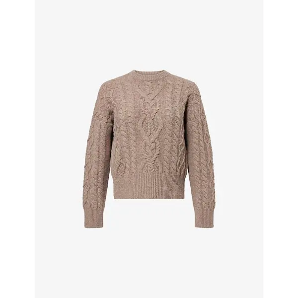 Max Mara Round Neck Cable Knit Wool Jumper