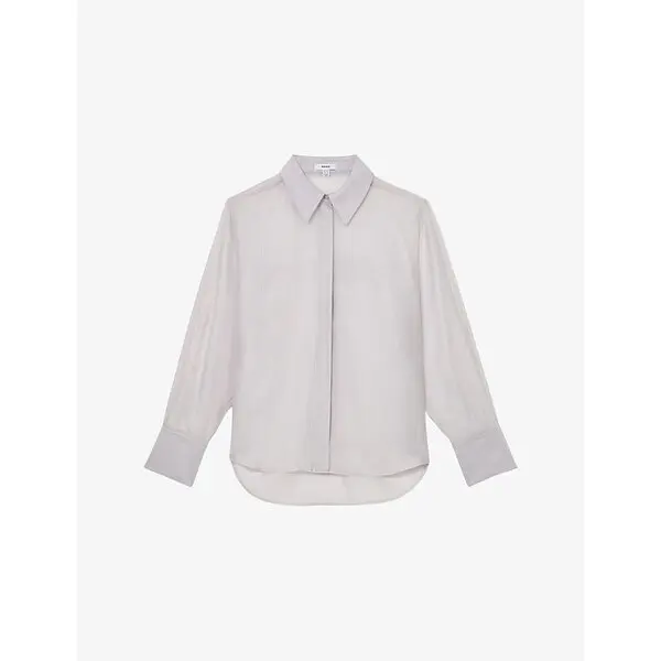 REISS Ally Striped Woven Shirt