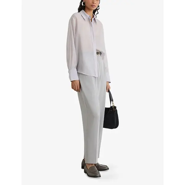 REISS Ally Striped Woven Shirt