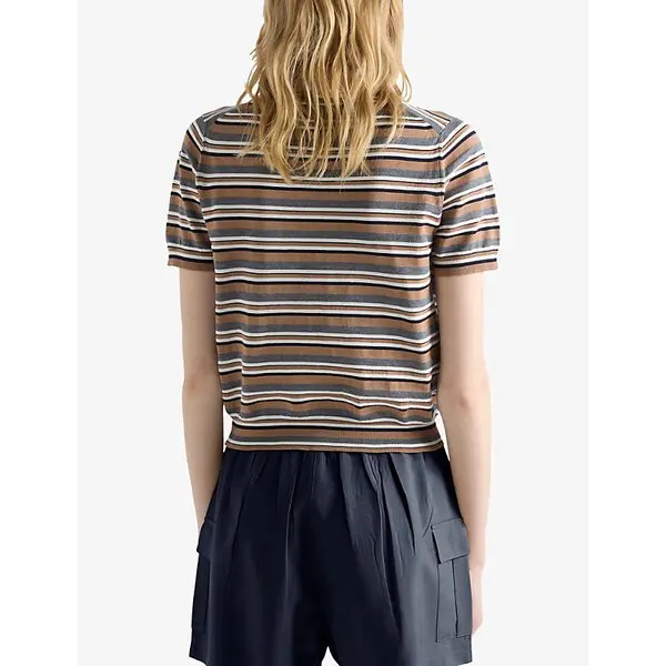 Prada Short-sleeve Striped Cotton-jersey T-shirt