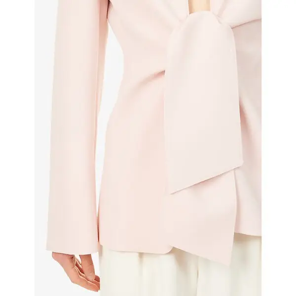 Max Mara Cady Woven Jacket With Sash Detail