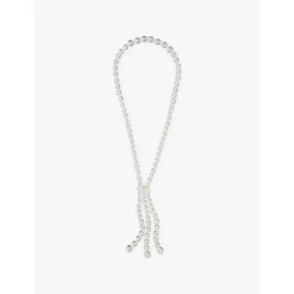 MOSQUITO Rock-crystal Beaded Necklace - Transparent  Silver