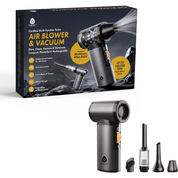 PURSONIC Cordless Multi-function Turbo Air Blower & Vacuum - Black