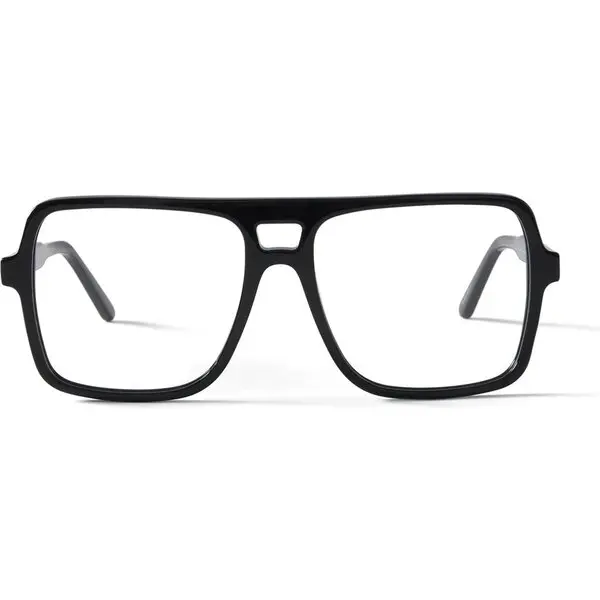 FRENCH KIWIS EYEWEAR Dallas Oversized Aviator Blue Light Glasses - Black
