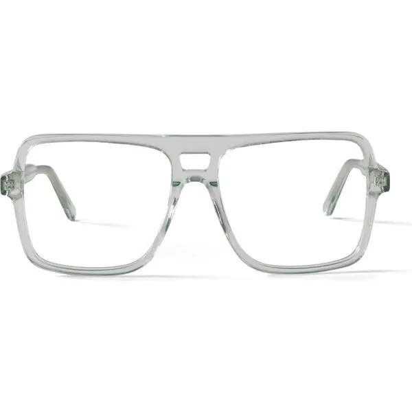 FRENCH KIWIS EYEWEAR Dallas Oversized Aviator Blue Light Glasses - Clear/green