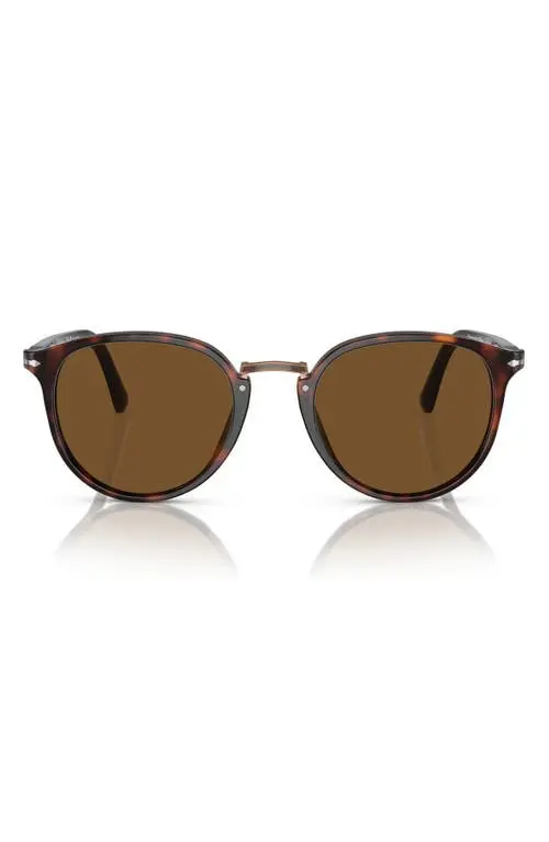 Persol Po3210s 54mm Polarized Oval Sunglasses - Havana/polar Brown