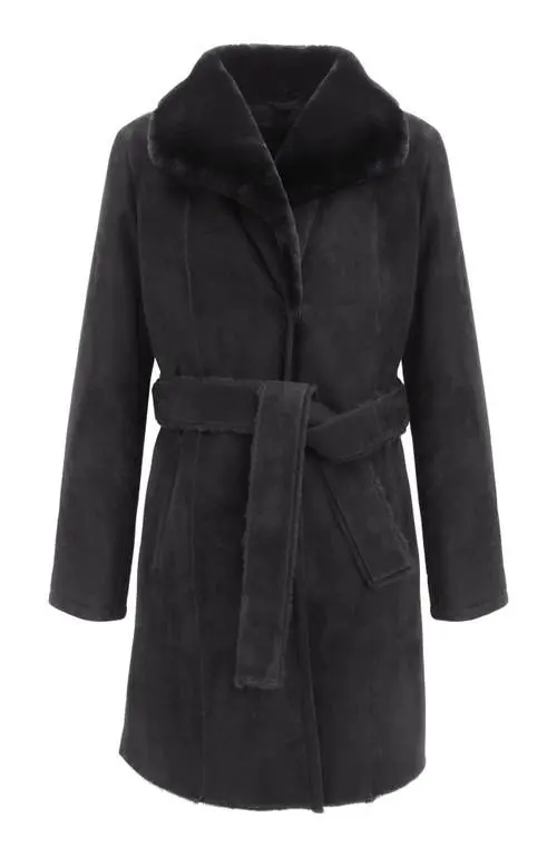 Gorski Genuine Shearling Belted Stroller