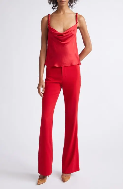 Alice + Olivia Monique Twist Strap Satin Camisole