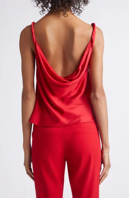 Alice + Olivia Monique Twist Strap Satin Camisole