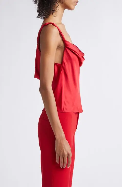 Alice + Olivia Monique Twist Strap Satin Camisole