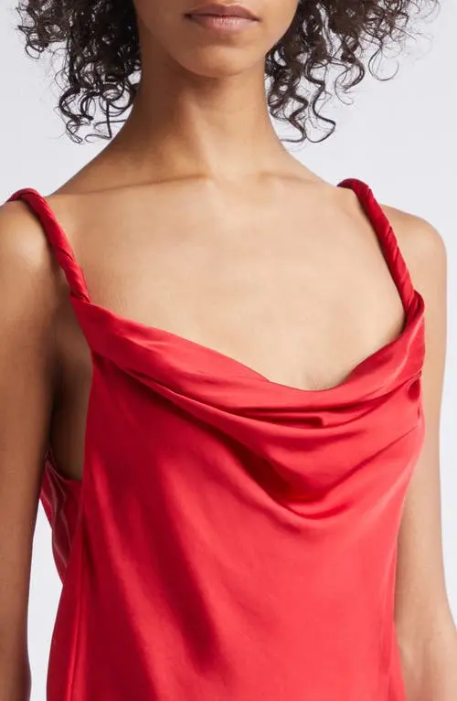 Alice + Olivia Monique Twist Strap Satin Camisole