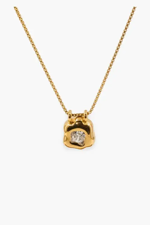 MEIDEYA Ivery Cz Pendant Necklace - Gold