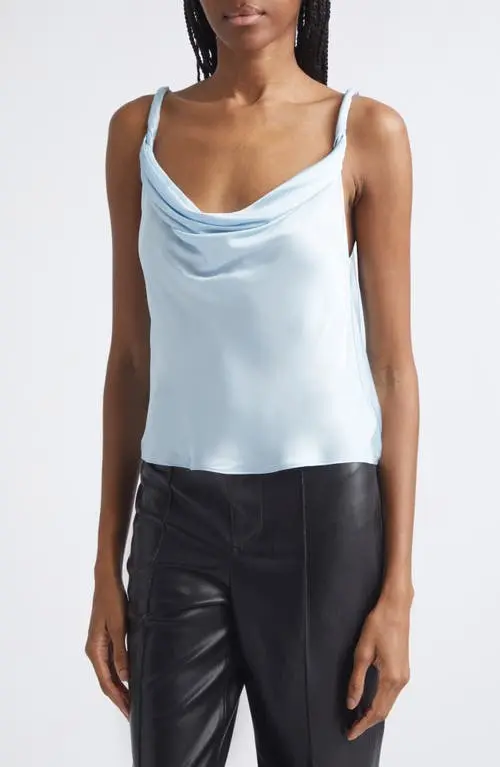 Alice + Olivia Monique Twist Strap Satin Camisole