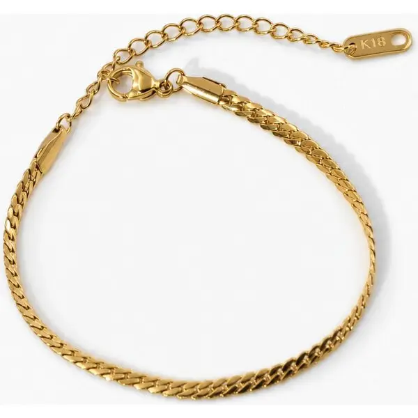 MEIDEYA Uma Chain Bracelet In 18k Plated Stainless Steel - Gold