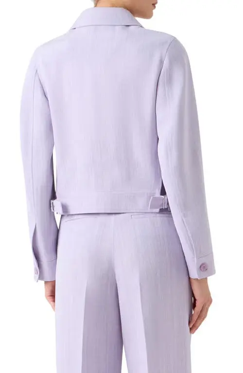Akris Mélange Twill Jacket With Buckle Detail