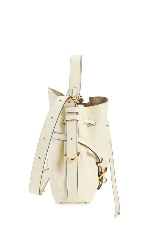 Givenchy Small Voyou Leather Bucket Bag - Ivory