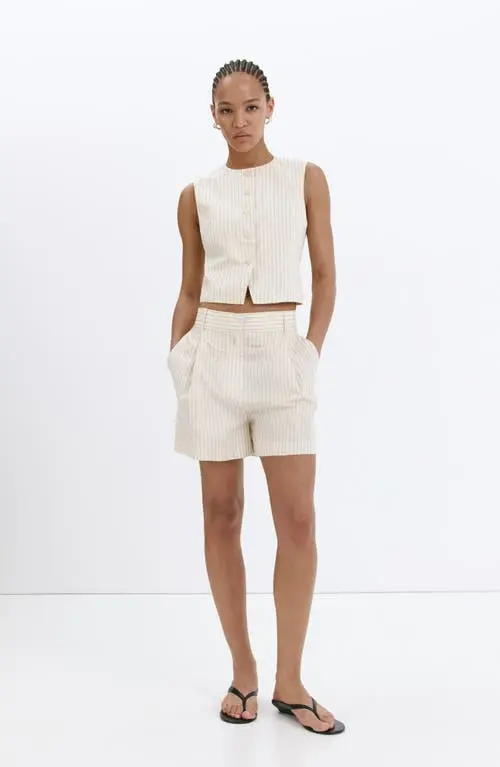 Mango Pinstriped Vest