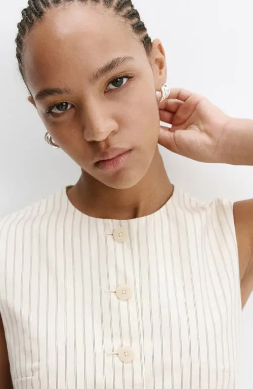 Mango Pinstriped Vest
