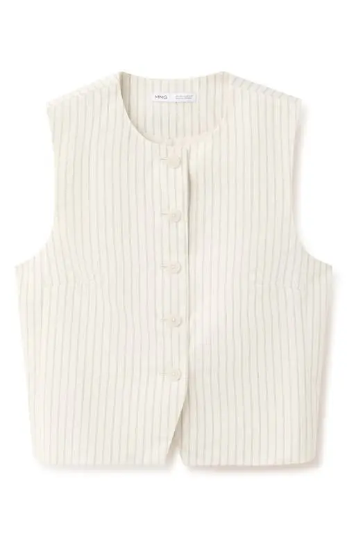 Mango Pinstriped Vest
