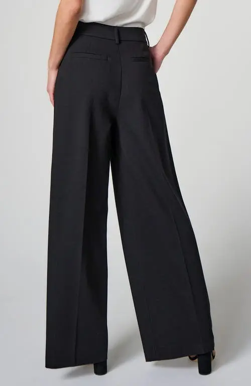 LIVERPOOL High Waisted Pleated Wide Leg Ankle Pants - Black