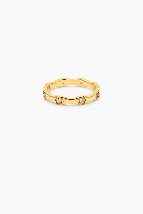 MEIDEYA Eternity Crystal Ring - Gold