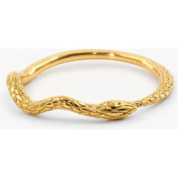MEIDEYA Little Snake Textured Ring - Gold