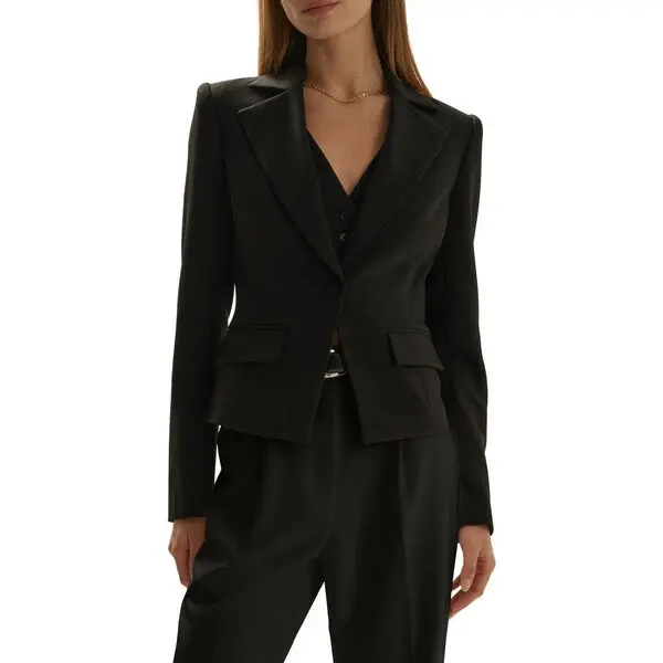 FAVORITE DAUGHTER The Favorite Cropped Blazer - Black