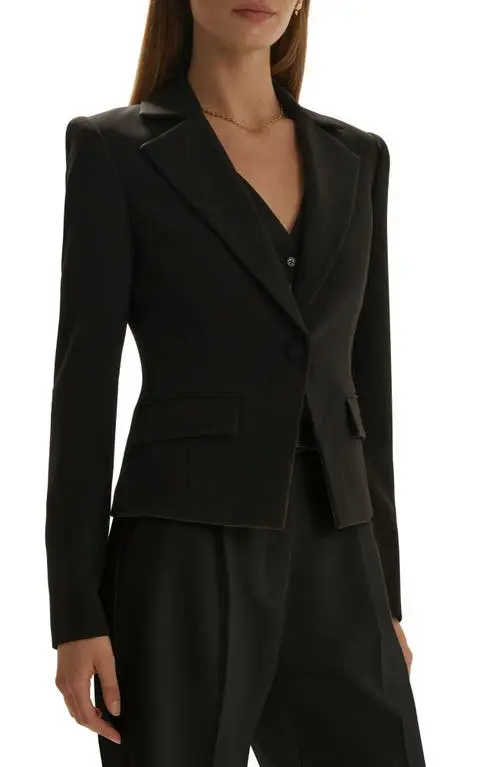 FAVORITE DAUGHTER The Favorite Cropped Blazer - Black