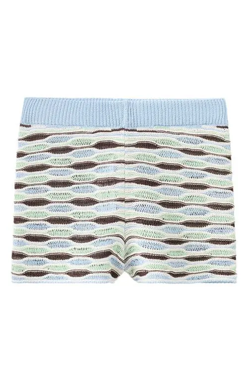 Mango Wavy Stripe Knit Shorts